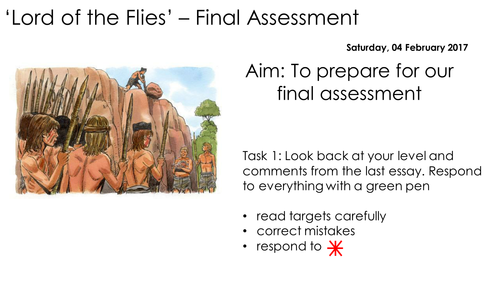 SOW FOR LORD OF THE FLIES | Teaching Resources