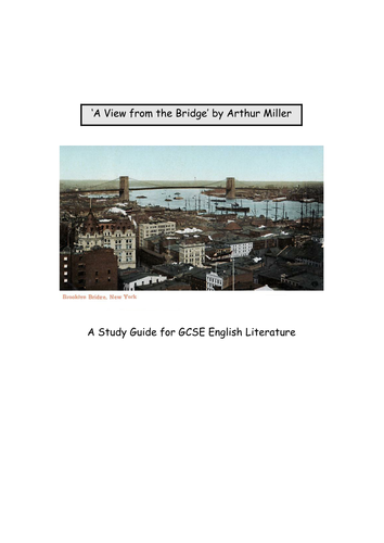A VIEW FROM THE BRIDGE FULL STUDY GUIDE | Teaching Resources