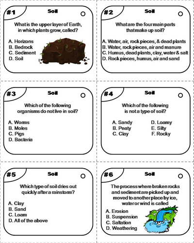 Soil Task Cards | Teaching Resources