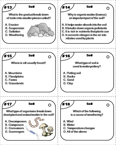 Soil Task Cards | Teaching Resources