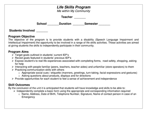 Life Skills - Personal Details | Teaching Resources