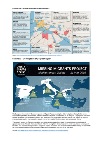 European Migrant 'Crisis' CASE STUDY and DME | Teaching Resources