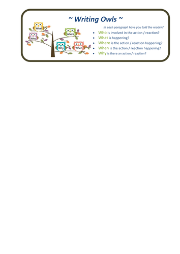 Writing Owls | Teaching Resources