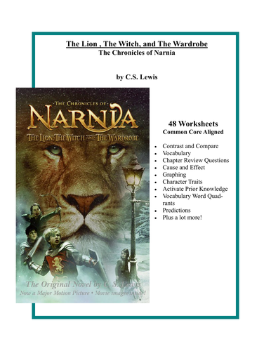 The Lion, The Witch,and The Wardrobe Common Core Aligned | Teaching ...