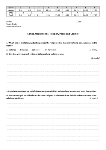 GCSE RS: Religion, Peace and Conflict Scheme of Work | Teaching Resources