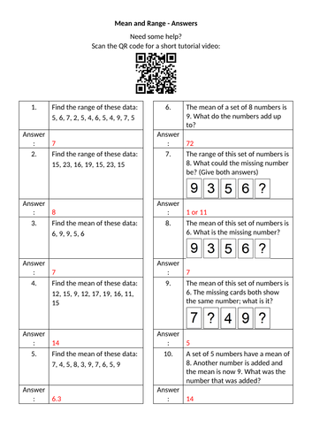Catch Up Questions - Data - Editable | Teaching Resources