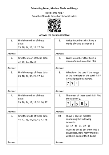 Catch Up Questions - Data - Editable | Teaching Resources