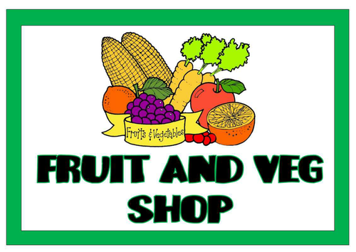 FRUIT & VEG ROLE PLAY SHOP TEACHING RESOURCES EYFS KS1 FOOD HEALTHY ...