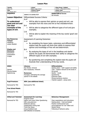 Good and Evil | Teaching Resources