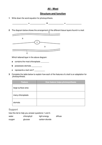 Aqa Combined Science Trilogy 4 4 Bioenergetics Teaching Resources