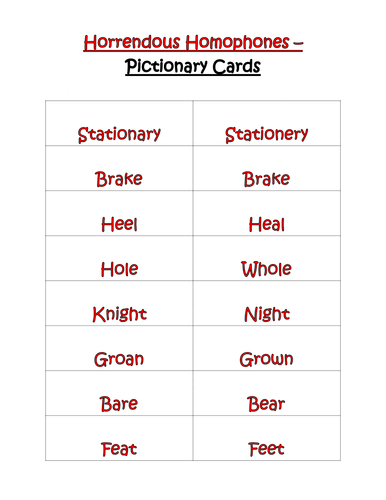Horrendous Homophones! (Double Lesson) | Teaching Resources