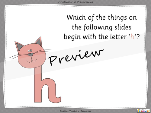 The Letter 'h' - EYFS | Teaching Resources