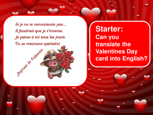 French Valentines Day activities | Teaching Resources