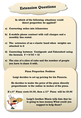 Direct Proportion | Teaching Resources