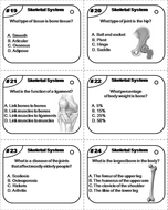 Bones and the Skeletal System Task Cards | Teaching Resources
