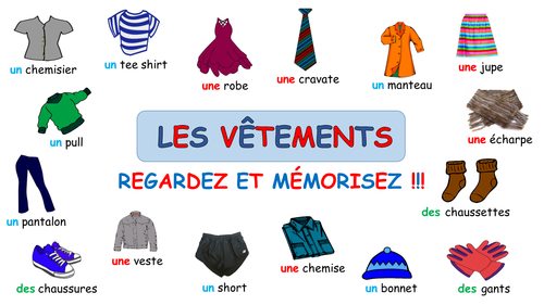 Les vêtements - A French resource for KS2, KS3 & KS4 | Teaching Resources