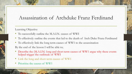 Assassination of Archduke Franz Ferdinand | Teaching Resources