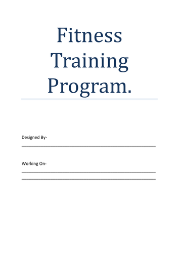 Fitness booklet 6 weeks training and tabata workout sheet | Teaching ...