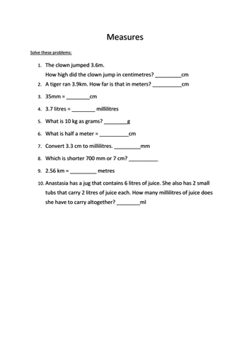 measures-teaching-resources
