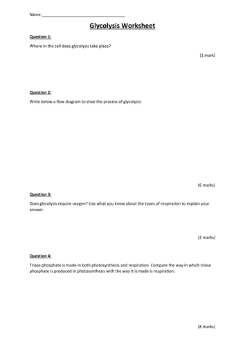 A2 Respiration (SNAB) | Teaching Resources