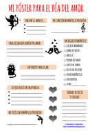 Spanish St. Valentine's Poster-Worksheet (intermediate or upper ...