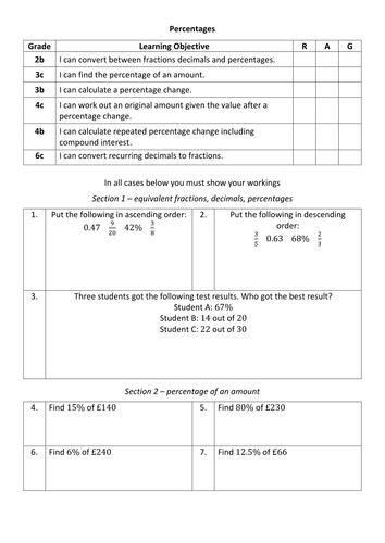 Levelled/Graded Worksheets - Number - Editable | Teaching Resources