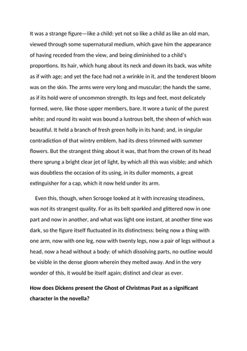 Ghosts Grade 9 Analysis in A Christmas Carol | Teaching Resources