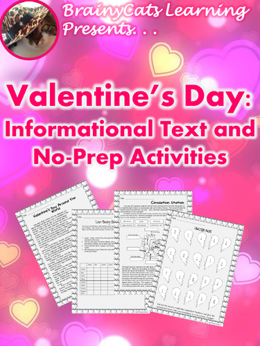 Valentine's Day 2018: Math, Writing, Science, Informational Text and ...