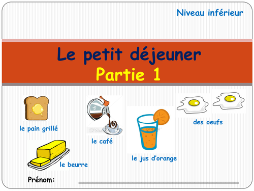 Primary French: Breakfast (Part 1) | Teaching Resources