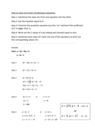 Step by step guide to solve non-linear simultaneous equations ...