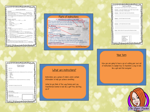 Writing Instructions Complete Lesson – The Boy in the Dress | Teaching ...