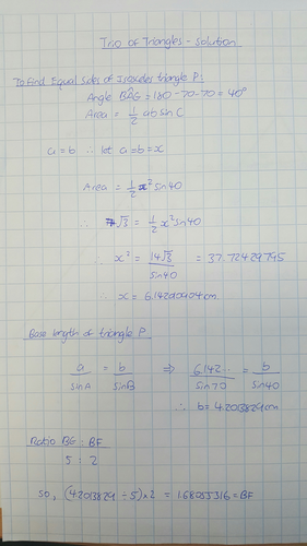 New GCSE Problem Solving: Problem 2 - A Trio of Triangles (Grade 7/8 ...