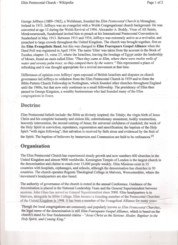 George Jeffreys and the Elim Pentecostal Church | Teaching Resources