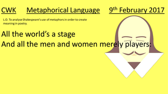 Shakespeare's Metaphorical Language | Teaching Resources