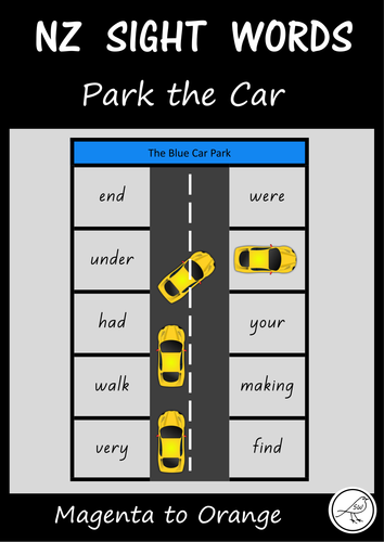 New Zealand Sight Words – ‘Park the car’ activity | Teaching Resources
