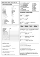 14 New GCSE Spanish Revision Quickies with SOLUTION | Teaching Resources