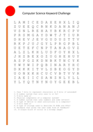 Computer Science Keyword Wordsearch using clues | Teaching Resources