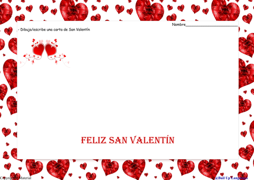 3.San Valentín- dibuja/escribe tu propia carta | Teaching Resources