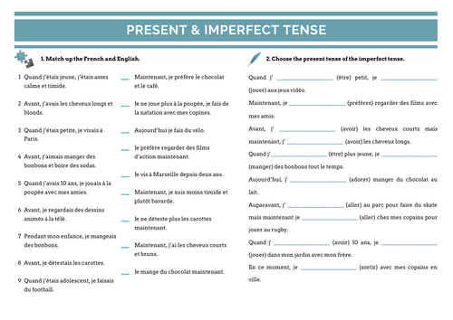 GCSE French revision the imperfect tense | Teaching Resources GCSE French revision the imperfect tense | Teaching Resources