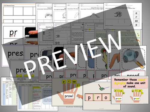 Phonics: Initial Consonant Blend Pr -CCVC Words, Presentations, Lesson ...