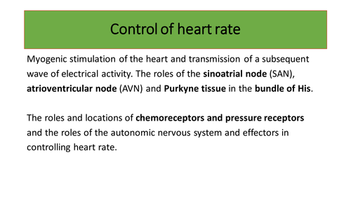 Control of heart rate AQA 3.6.1.3 | Teaching Resources