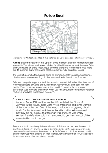 Edexcel History 9-1 Historical Enquiry - Whitechapel: Policing in ...