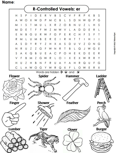 R Controlled Vowels: er words | Teaching Resources