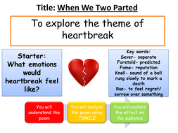 When we two parted poetry lesson | Teaching Resources