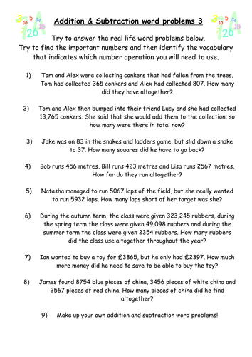 Year 4 Maths - Addition and Subtraction | Teaching Resources