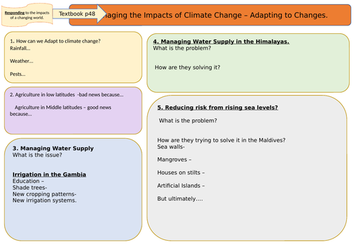 GCSE AQA 9-1: Climate Change - Management of climate change through ...