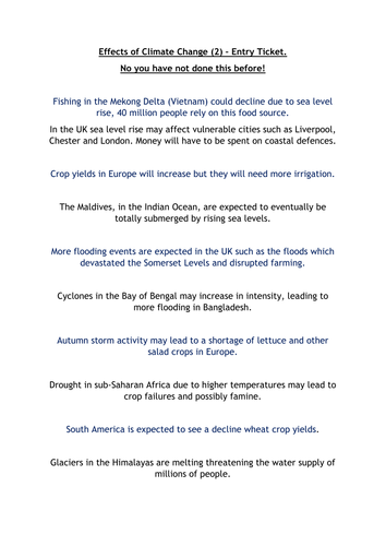 GCSE AQA 9-1: Climate Change - Management of climate change through ...