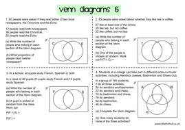 Venn Diagrams Worksheets for GCSE 9-1 Maths | Teaching Resources