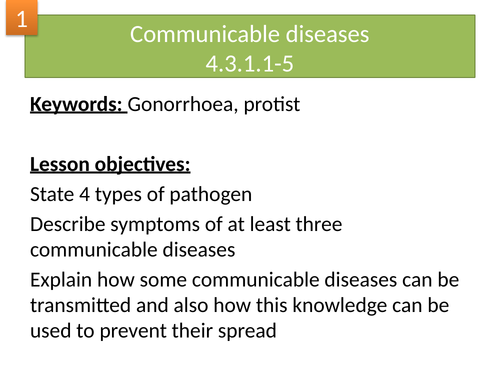 AQA Triple GCSE Biology B3 Infection and response (10 lessons ...
