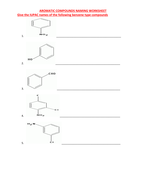 AROMATIC COMPOUNDS PPT AND WORKSHEET WITH ANSWERS | Teaching Resources